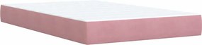 Box spring postel s matrací růžová 120 x 200 cm samet 3287715