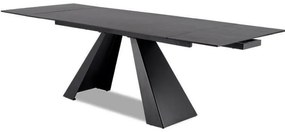 Rozkládací jídelní stůl 160-240 cm Shelia (šedá + černá) (pro 6 až 8 osob). 1050795