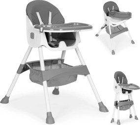 Dětská jídelní židlička BABY ECOTOYS šedá