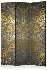 Artgeist Paraván - Golden Butterfly [Room Dividers] Velikosti (šířkaxvýška): 135x172