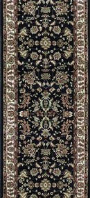 Berfin Dywany, Běhoun na míru Anatolia 5378 S (Black), šíře 100 cm, černá, chodba / předsíň