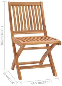 Zahradní židle 2 ks šedé podušky masivní teakové dřevo,  3062434