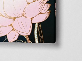 Liox Abstraktní obraz květy lotusu Rozměr: 180 x 90 cm