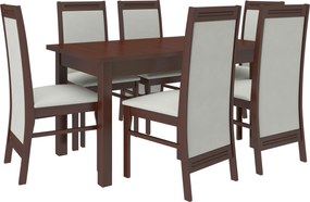 ADRK Furniture Sada stolu s židlemi RODOS 7 SE-ROD-7-DW-B010