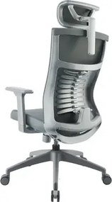 YENKEE YGC 500GY FISHBONE šedá / Kancelářská židle / 3D opěrka / nosno