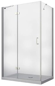 Besco Obdélníkový sprchový kout VIVA R 100x80 (120x80, 120x90), výška 195 cm Rozměry (cm): 100x80, Barva profilů a typ výplně: profily: chrom, výplň: transparent, Orientace: Pravá