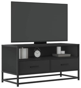 TV skříňka černá 80 x 34,5 x 40 cm kompozitní dřevo a kov