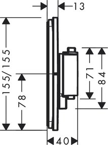 Hansgrohe ShowerSelect Comfort E, termostat pod omítku, černá matná, HAN-15574670
