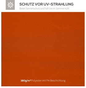 Outsunny náhradní střecha pro kovový altán 3x3m zahradní altán rezavě červený polyester, odolný proti povětrnostním vlivům | Aosom.de