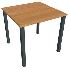 Stůl pracovní rovný 80 cm - Hobis Uni US 800 Dekor stolové desky: olše, Barva nohou: černá