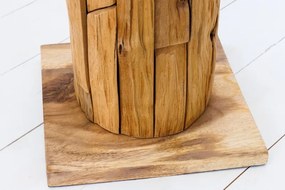 Přírodní dřevěná stojací lampa Roots II