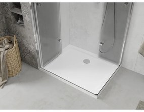 Mexen Lima Duo skládací sprchový kout 100 x 90 cm, Průhledné, Chromovaná + sprchová vanička Flat - 856-100-090-01-02-4010