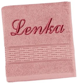 Bellatex Froté osuška proužek s výšivkou jména 70x140 cm Burgundy