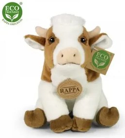 RAPPA Plyšová kráva 18 cm / ECO-FRIENDLY / od 0 měsíců