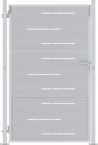 Zahradní brána 85 x 120 cm Nerezová ocel Stříbrná Zamykatelné 3402579