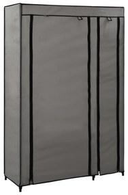 Skládací šatní skříň šedá 110 x 45 x 175 cm textil - Default Title