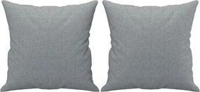 3dílná sedací souprava s polštáři světle šedá textil 3202070