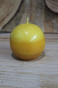 Žlutá voňavá svíčka Citrus ve tvaru koule 7cm