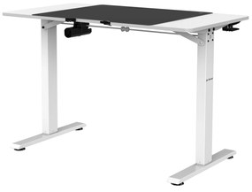 Malý výškově nastavitelný elektrický stůl EGON, 1100 x 720 x 600 mm, bílý