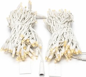 Easy Fix LED světelný řetěz, 20 m, venkovní, teple bílá, 120 diod, bílý kabel, IP67
