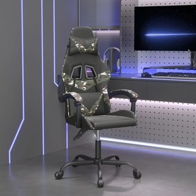 Herní židle černá a maskáčová umělá kůže 3143853