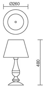 Redo 02-713 - Stolní lampa FABIOLA 1xE27/28W/230V