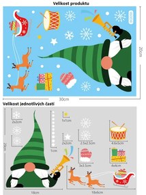 Vánoční samolepky na okna - Santa Claus - různé motivy na výběr Varianta: Varianta 3