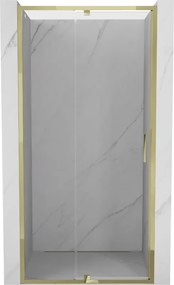 Mexen Exo, výklopné sprchové dveře 110 cm, čiré sklo, zlatá, 819-110-000-50-00