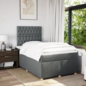 Box spring postel s matrací tmavě šedá 120x190 cm textil 3291227