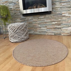 Vopi, Kusový koberec Nature NEW přírodní kruh, 80x80 (průměr) kruh, oranžová, kuchyně