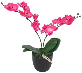 Umělá rostlina orchidej s květináčem 30 cm červená - Default Title