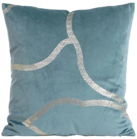 Dekorační povlak na polštář 45x45 Blink 40 blue gold velvet Eurofirany