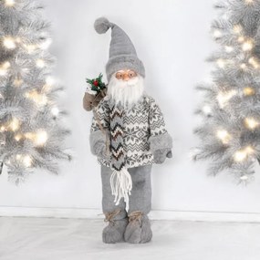 Vánoční dekorace Santa Claus s pytlem 60 cm