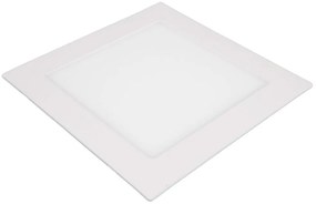 Bílý vestavný LED panel hranatý 170 x 170mm 12W stmívatelný Barva světla Denní bílá
