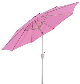 Slunečník N18 Ø 2,7m sklopný polyester/hliník - lila