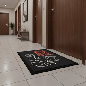 Mercury Flooring, Rohožka Veselé Vánoce s kočkou 40x60 cm, 40x60, černá