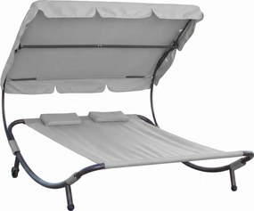 Relaxační lehátko pro 2 osoby Craftfield Bahama, šedá