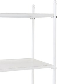 Bílý antik kovový policový regál se šuplíkem Valio White - 55*37*185cm