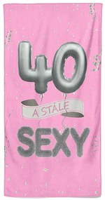 Osuška Stále sexy – růžová (věk: 40, Velikost osušky: 100x170cm)