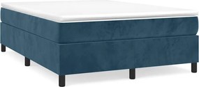 Rám postele s boxspringem tmavě modrý 140x200 cm samet 3121124