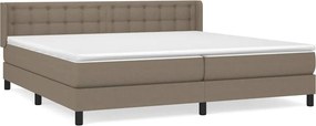 Box spring postel s matrací taupe 200x200 cm textil 3130061