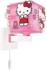 Dalber 73269 - Dětská nástěnná lampa HELLO KITTY 1xE27/15W/230V růžová