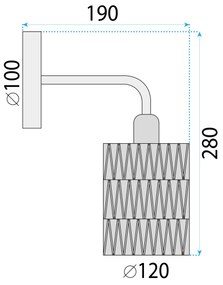 Toolight Nástěnné BOHO svítidlo APP1623-1W