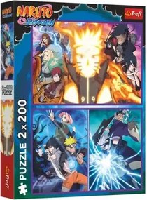 TREFL Puzzle 2v1 Naruto: Vesnice Hidden Leaf / 2x 200 dílků / 41 x 27,
