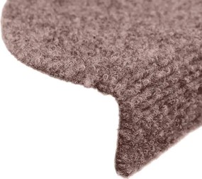 Schodové rohože samolepicí 30 ks 65 x 21 x 4 cm světle hnědé, půlkulaté, velké 3365655