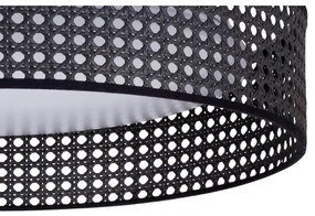 Duolla - LED Stropní svítidlo ROLLER RATTAN LED/24W/230V pr. 45 cm černá