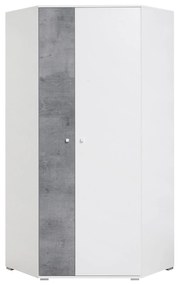 Meblar Rohová skříň Sigma SI2 Barva: Bílý Lux/Beton