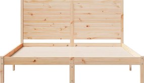 Prodloužený rám postele bez matrace 160 x 220 cm masivní dřevo 3309315