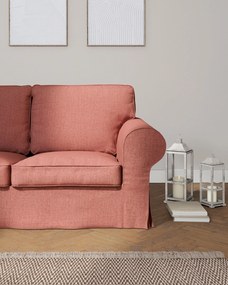 Potah na pohovku IKEA Ektorp 2-místná rozkládací  NOVÝ MODEL 2012 barva hnědá látka pletený vzor