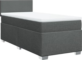 Box spring postel s matrací tmavě šedá 90x200 cm textil 3285765